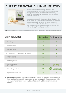 Queasy Essential Oil Inhaler Stick | B. Divine Aromatherapy